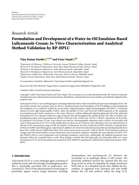 pdf method development and validation of rp hplc method 40 off