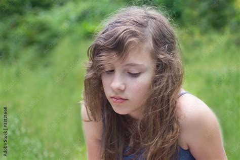 Shy Teenage Girl Foto De Stock Adobe Stock