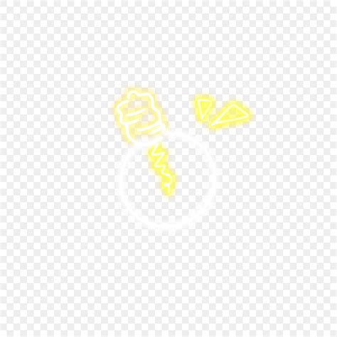 Neon Light Bulb Yellow Cute PNG Bulb Cute Light Imagem PNG E PSD