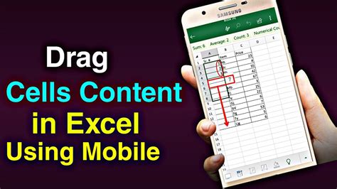 How To Drag Cells Content In Ms Excel Using Mobile Excel Mobile Tips