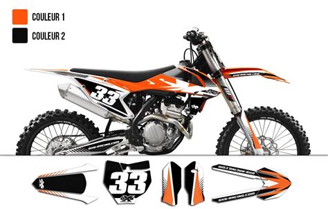 KTM SX SX F 2016 2018 Origin GXS RACING kit déco moto stickers