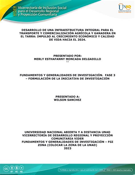 FASE 3 Formulacion DE LA Iniciativa DE LA Investigacion Merly