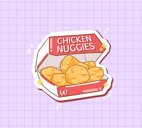 Chicken Nuggets Sticker Decorative Sticker Laptop Sticker Etsy