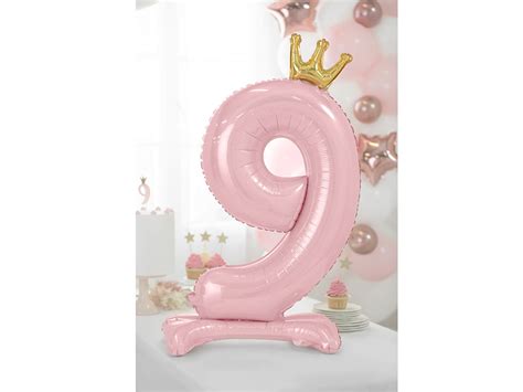 Balon Foliowy Stoj Cy Cyfra R Owa Z Koron Cm Szt Dobra