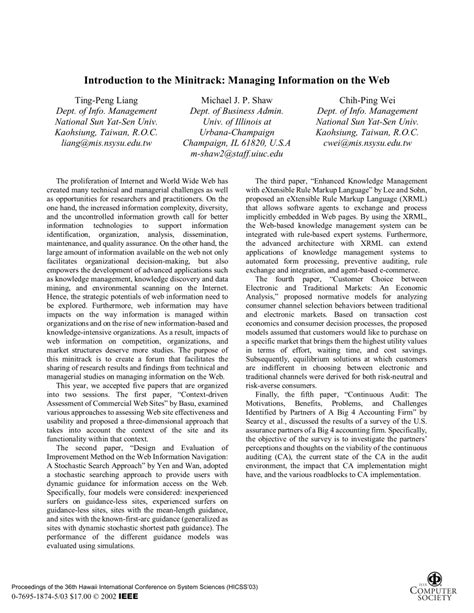 pdf introduction to the minitrack managing information on the web