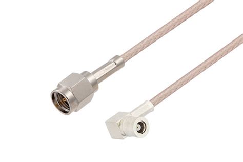 SMA Male To SMB Plug Right Angle Cable Using RG316 Coax LF Solder
