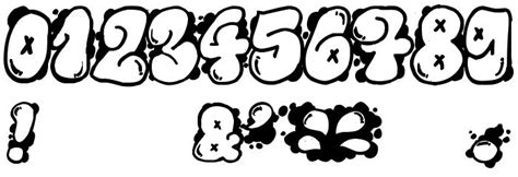 Graffiti Bubble Numbers Graffiti Numbers Graffiti Font Graffiti Words