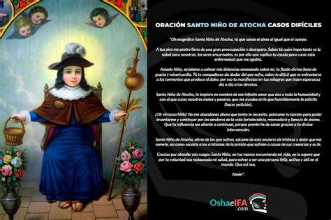 Oración al Santo Niño de Atocha Oshaeifa