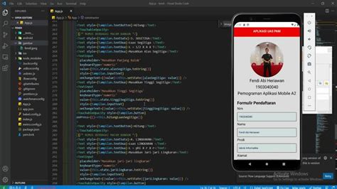 contoh singkat aplikasi android dengan menggunakan react native youtube