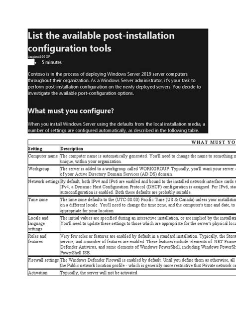 configuring windows server 2019 post installation an overview of available tools pdf