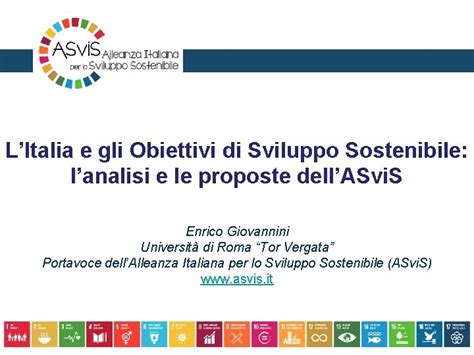 LItalia E Gli Obiettivi Di Sviluppo Sostenibile Lanalisi