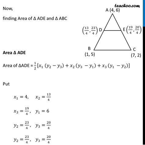 question 6 the vertices of abc are a 4 6 b 1 5 c 7 2