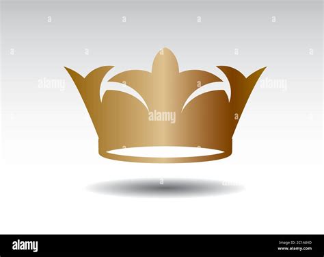 Forma de corona de oro vector rey e icono Ilustración vectorial Imagen