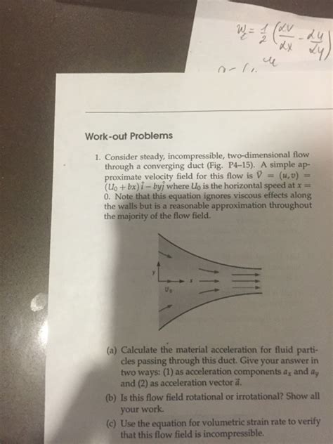 solved consider steady incompressible two dimensional f
