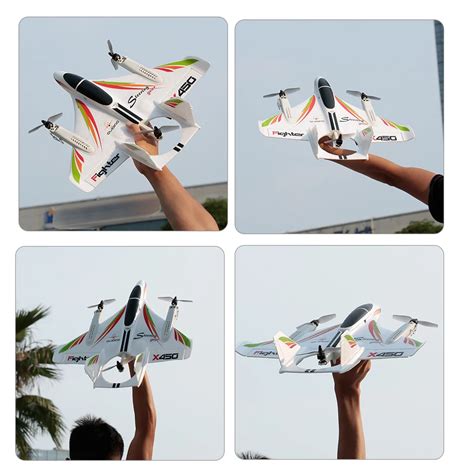 Avião de controle remoto rtf led vertical 2 4g 6ch wltoys xk