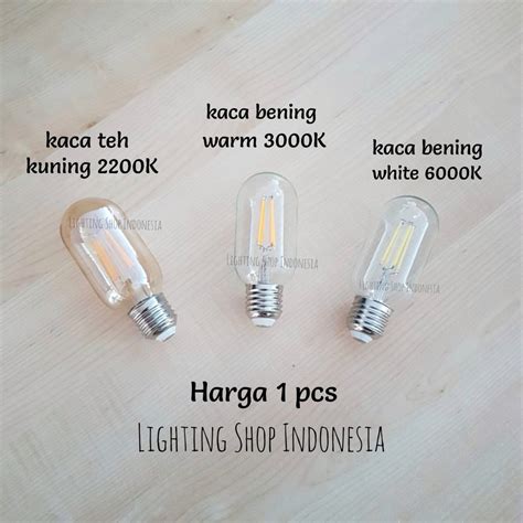 Jual L130ak Lampu Filamen Edison Light Bulbs 4watt Warm White 3000K
