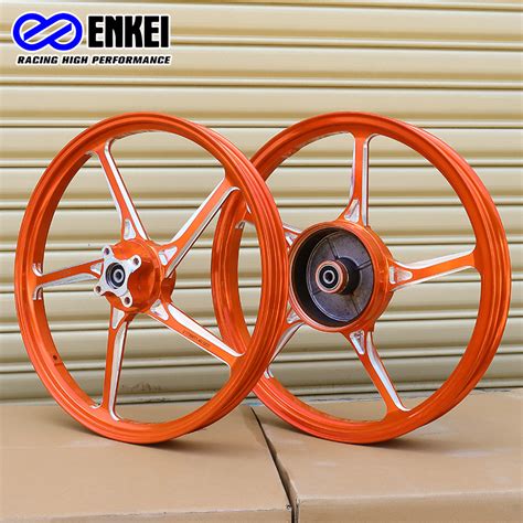 Jual ENKEI MUTAKIN Racing Pelek CNC VELG AK55 Chrome Ring 17 PNP F1ZR