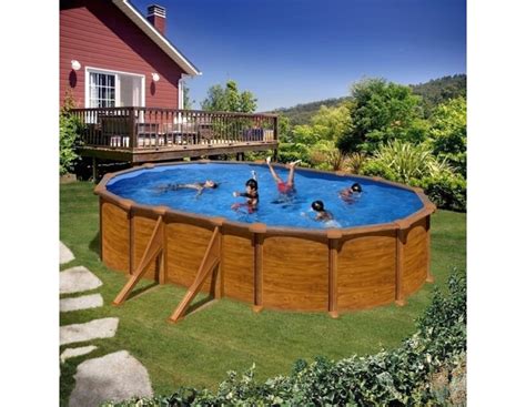 Piscina Desmontable Gre Sicilia Ovalada Imitación Madera Piscinarium