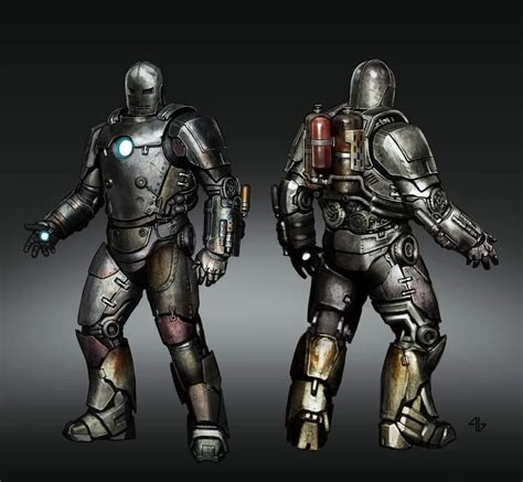 Adi Granovs Concept Art For The Iron Man Mk I For Marvels Iron Man Vr Rironman