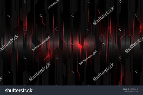 Abstract Red Light Power Circuit On Stock Vector Royalty Free
