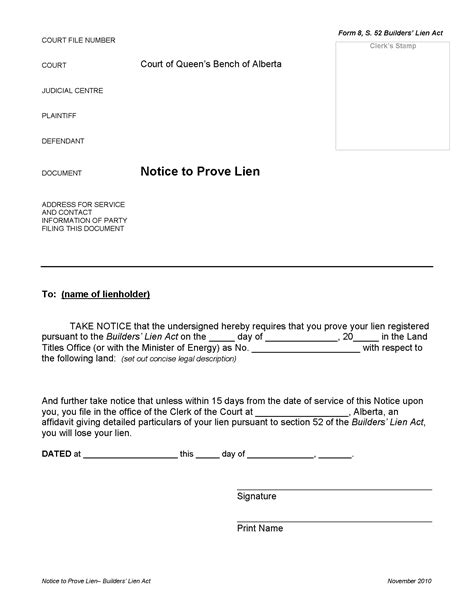 Intent To Lien Letter Texas Template Printable Word Searches