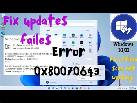 How To Fix Windows Updates Failed Error X In Windows