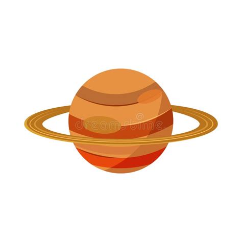 Ícone Do Planeta De Saturn No Estilo Dos Desenhos Animados Ilustração