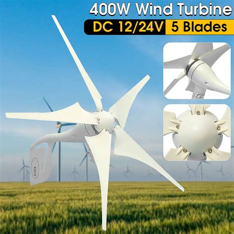 Wind Turbine 400W Wind Power Generator 5 Blades DC 12V 24V Waterproof