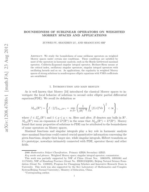 pdf boundedness of sublinear operators on weighted morrey spaces and applications