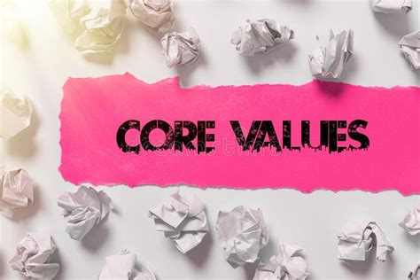 Handwriting Text Core Values Conceptual Photo Principles Which Guide