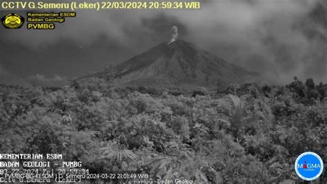 Semalam Terjadi Erupsi Pada Gunung Semeru