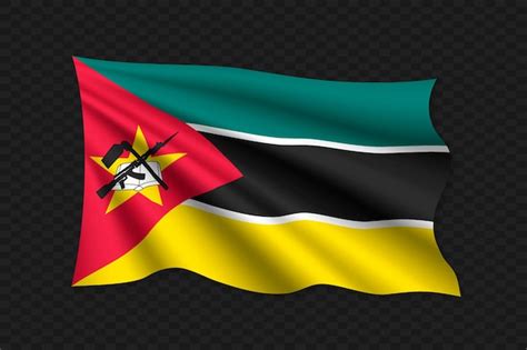 Premium Vector 3d Waving Flag Of Mozambique Vector Illustration
