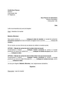 Mod Le De Lettre De R Siliation D Un Mandat De Recherche D Un Bien