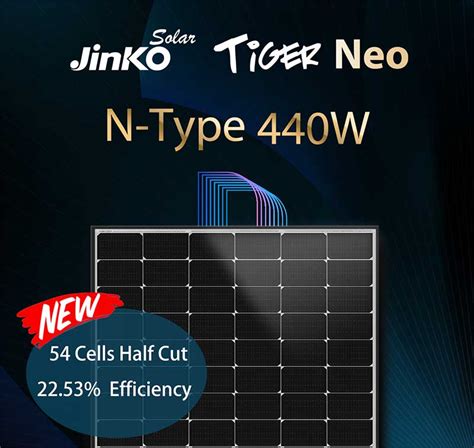 Highest Efficiency Panel Jinko Tiger Neo N Type 440W Go Solar Australia