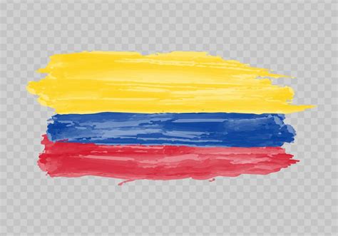 Acuarela Pintura Bandera De Colombia 22753753 Vector En Vecteezy