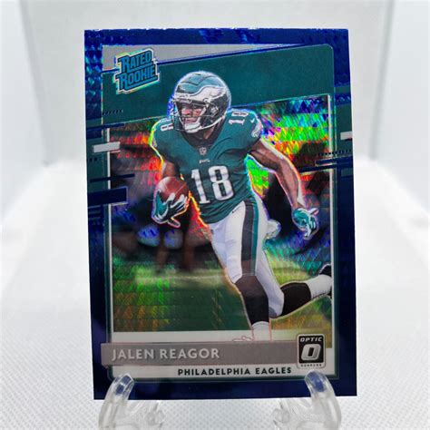 2020 Panini Donruss Optic Rated Rookies Blue Hyper Prizm Jalen Reagor
