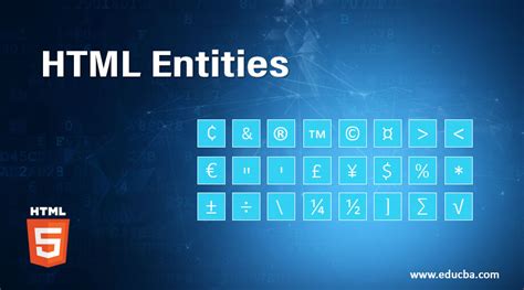 html entities different html entities with examples