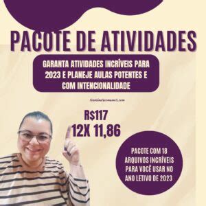 Pacot O De Atividades De Alfabetiza O Ensinar Amor