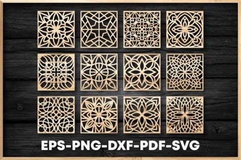 Coasters Laser Cut SVG Files Bundle V01 Graphic By LaijuAkter