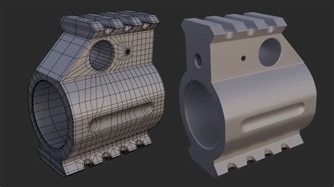 Blender 3D Hard Surface Modeling AR 15 Gas Block YouTube