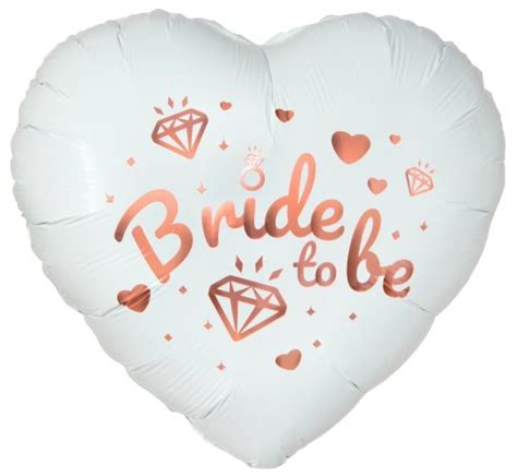 Balon Foliowy Białe Serce Bride To Be 46 cm 13451442377 Allegro pl