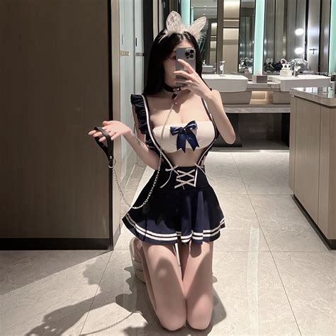 日系水手服jk超短裙纯欲校园角色扮演萝莉套装性感学院风cos辣妹 虎窝淘