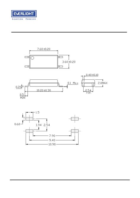 EL1018 TA VG Datasheet 8 12 Pages EVERLIGHT 4 PIN LONG CREEPAGE SOP