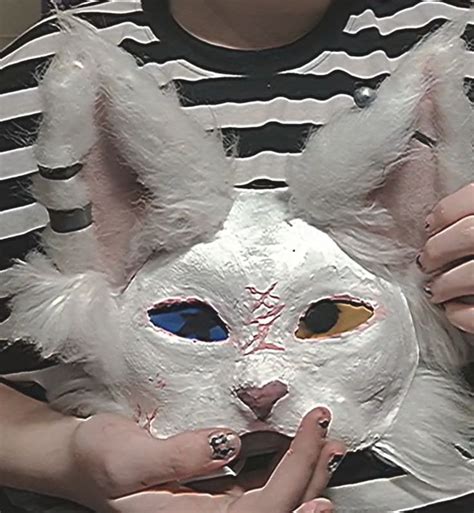 Turkish Angora Therian Mask 3 In 2023 Cat Mask Diy Warrior Cats