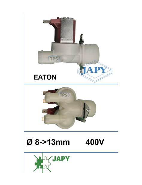Electroválvulas entrada de agua doble 400V Eaton Ø int 8 Ø ext 13