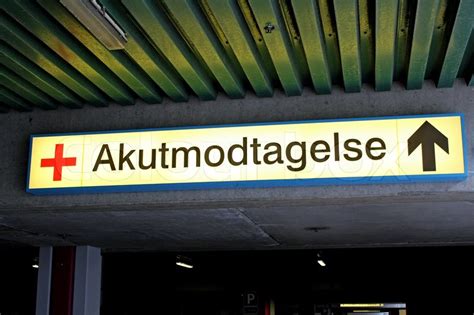 Akutmodtagelse Skilt Stock Foto Colourbox