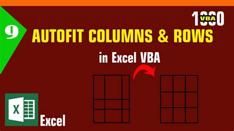 9 Autofit Rows Columns In Excel VBA Excel VBA Code MsOffice