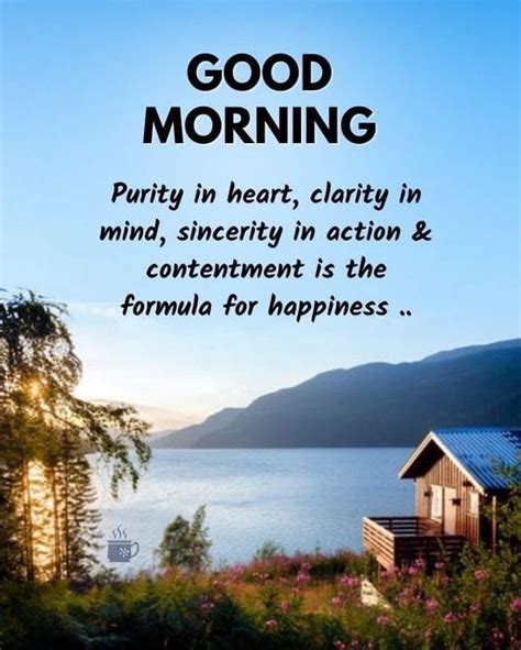 A Quote On Good Morning With A Lake In The Background