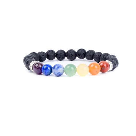 Pulsera Piedra Volcánica Chakra Zenvol