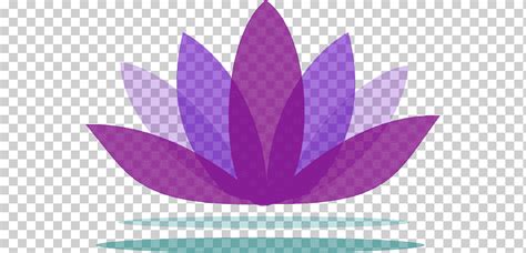 Logo de loto púrpura nelumbo nucifera fondo transparente de loto